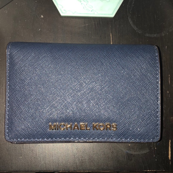 Michael Kors | Bags | Michael Kors Navy Wallet | Poshmark